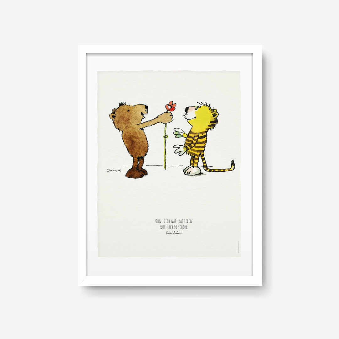 Personalisierte Poster mit Janosch-Motiv (Tiger & Bär) – Janosch Druck